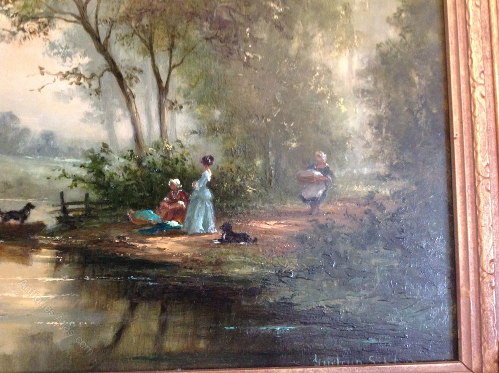 Antiques Atlas - Barbara Gudrun Sibbons, Rural Scene Oil Painting.