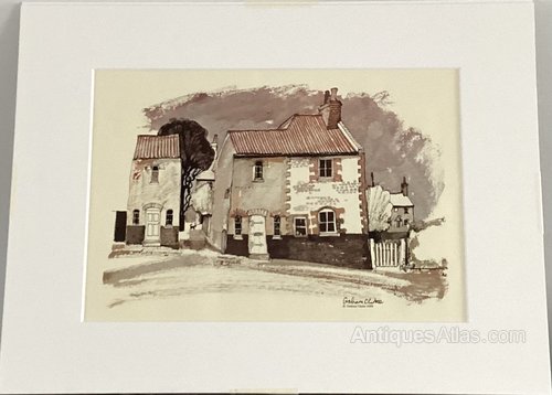 Antiques Atlas Graham Clarke 2 Water Colour Prints Of Cottages antiques-atlas-graham-clarke-2-water-colour-prints-of-cottages