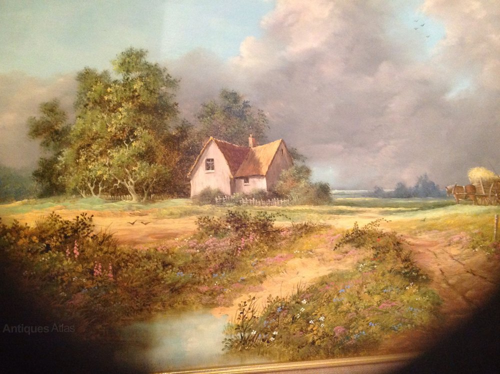 Antiques Atlas - Noel Ripley Oil Painting, An Idyllic Country Scene
