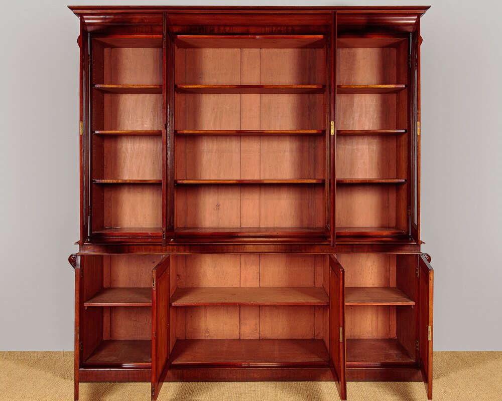 Four Door Mahogany Library Bookcase C.1870 ac049a9754 / 36803 ...