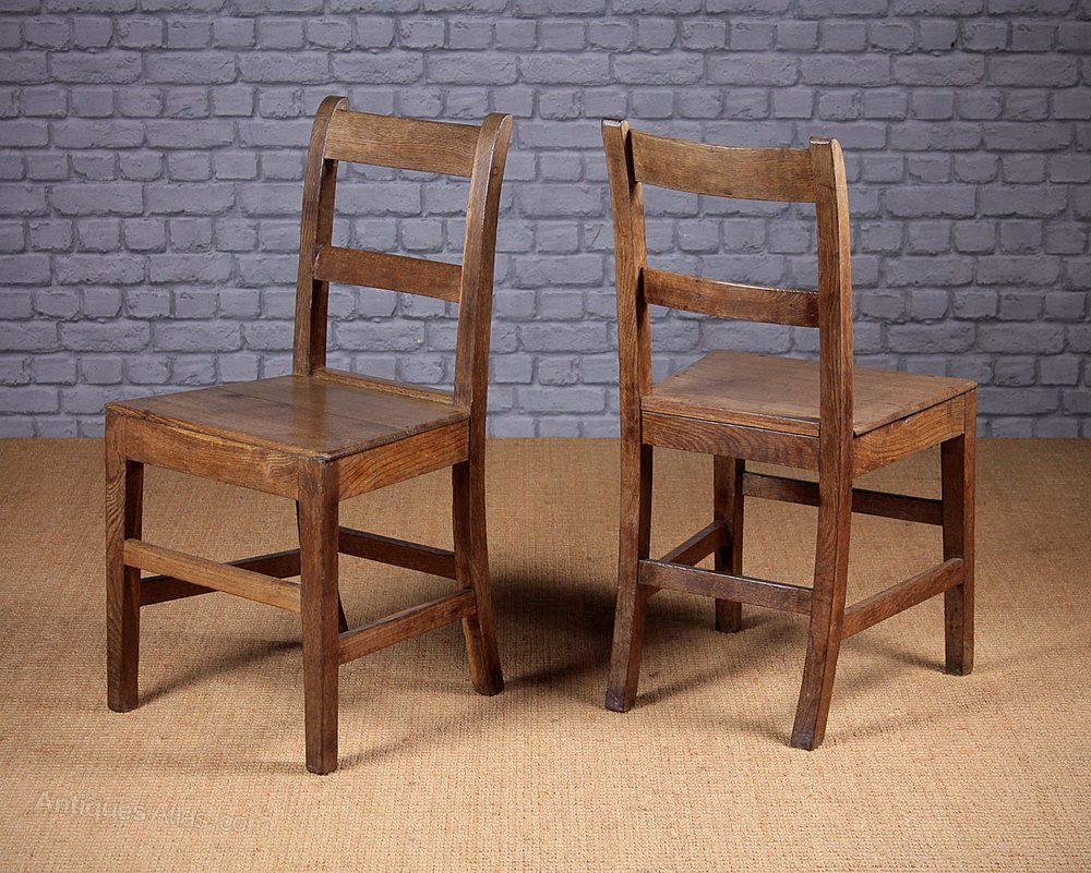 Four Mid 19th.c. Welsh Oak Cottage Dining Chairs ac049a4263 / 29996 ...