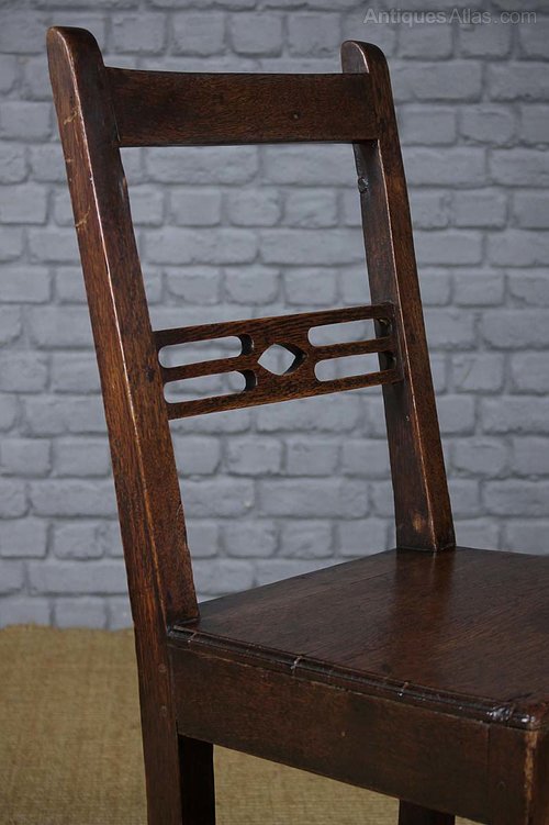 Four Welsh Oak Cottage Dining Chairs C.1860. - Antiques Atlas