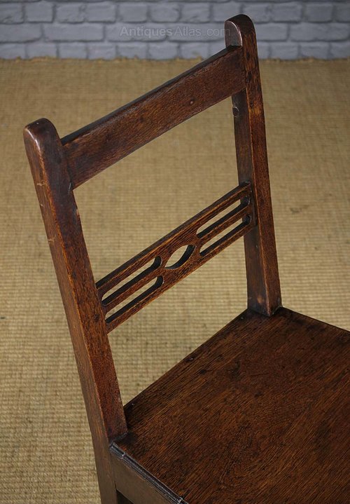 Four Welsh Oak Cottage Dining Chairs C.1860. - Antiques Atlas