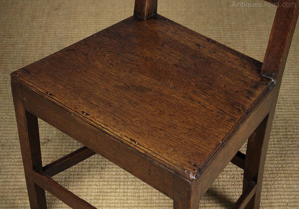 Four Welsh Oak Cottage Dining Chairs C.1860. - Antiques Atlas