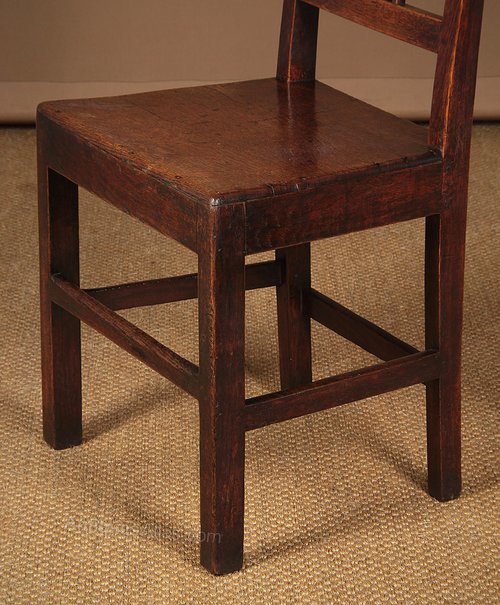 Four Welsh Oak Cottage Dining Chairs C.1850. - Antiques Atlas