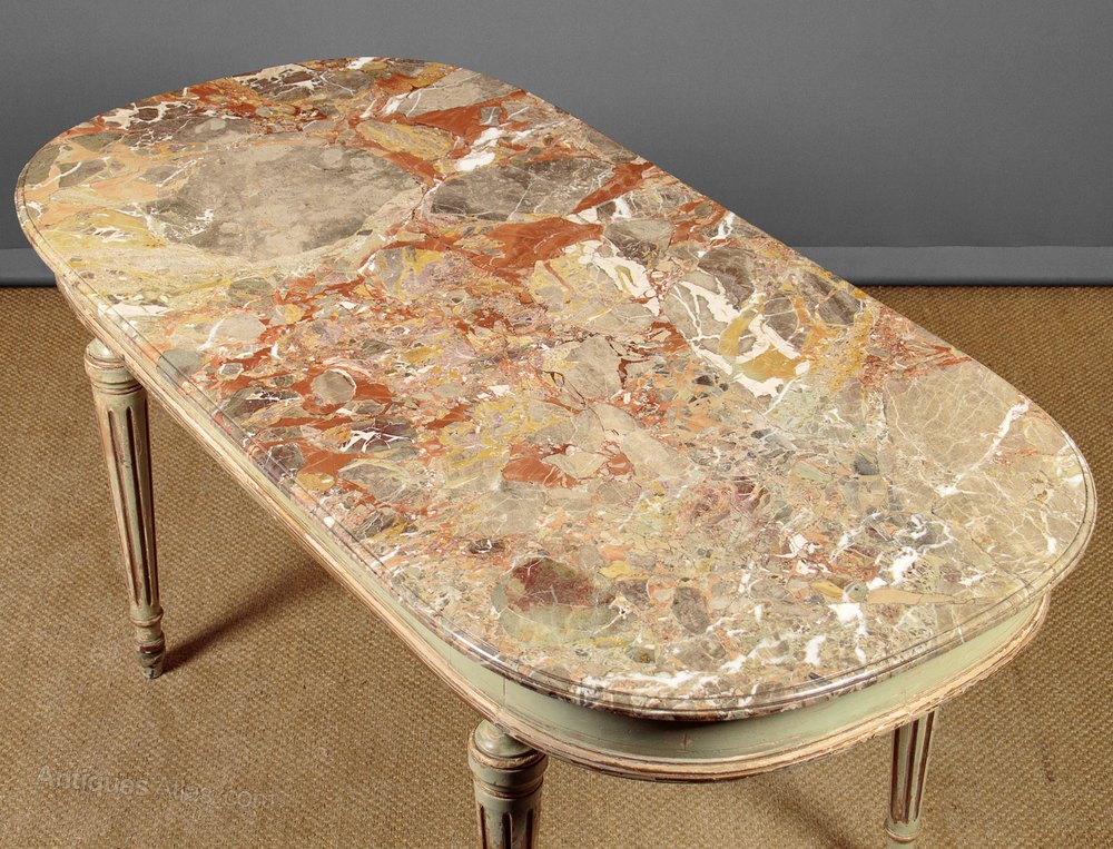 French Painted Marble Top Centre Table C.1930 - Antiques Atlas