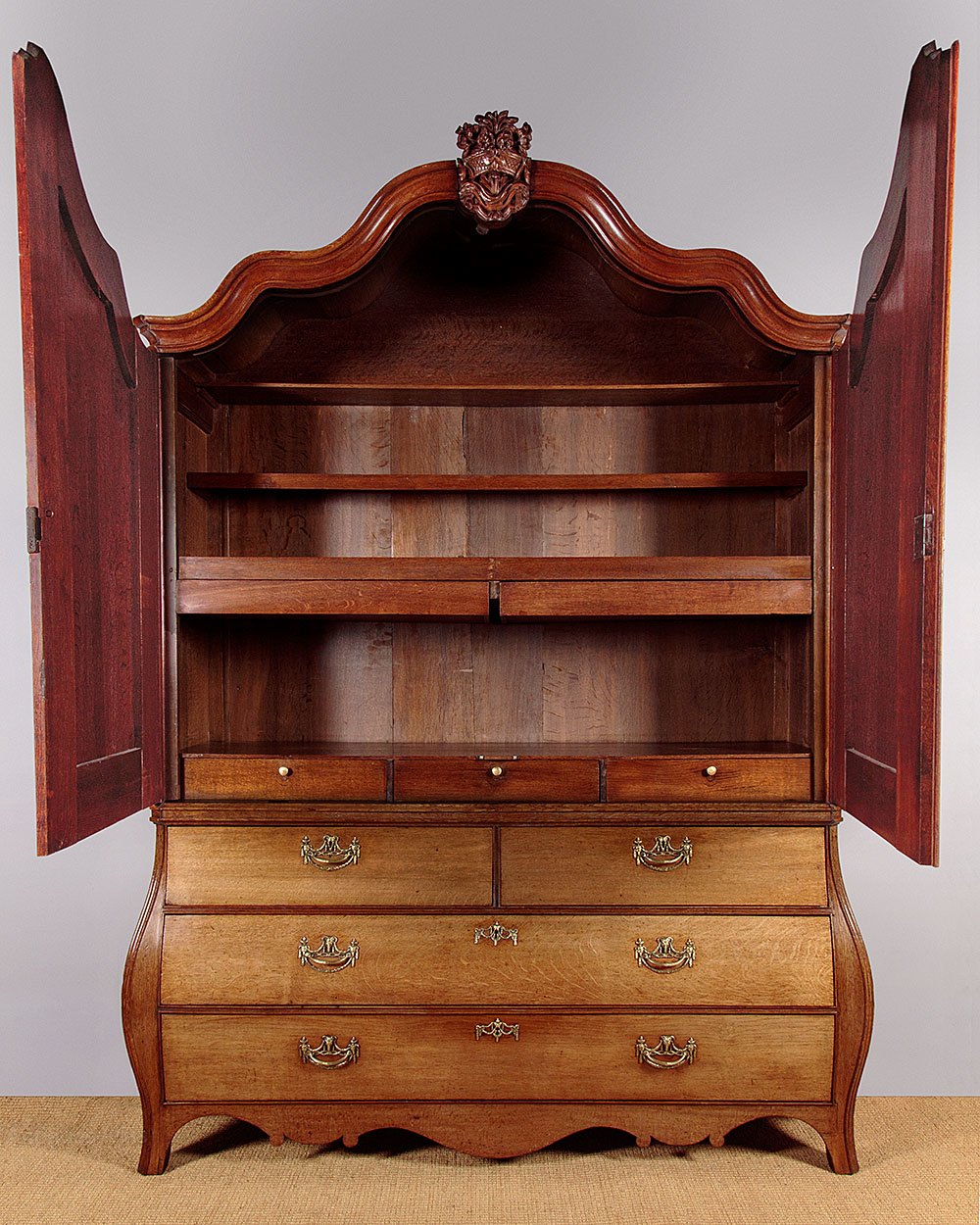 Large Dutch Oak Linen Cupboard C.1780 - Antiques Atlas