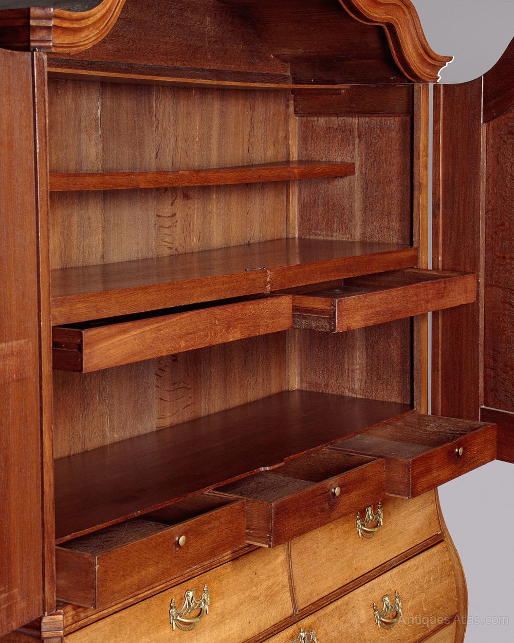 Large Dutch Oak Linen Cupboard C.1780 - Antiques Atlas