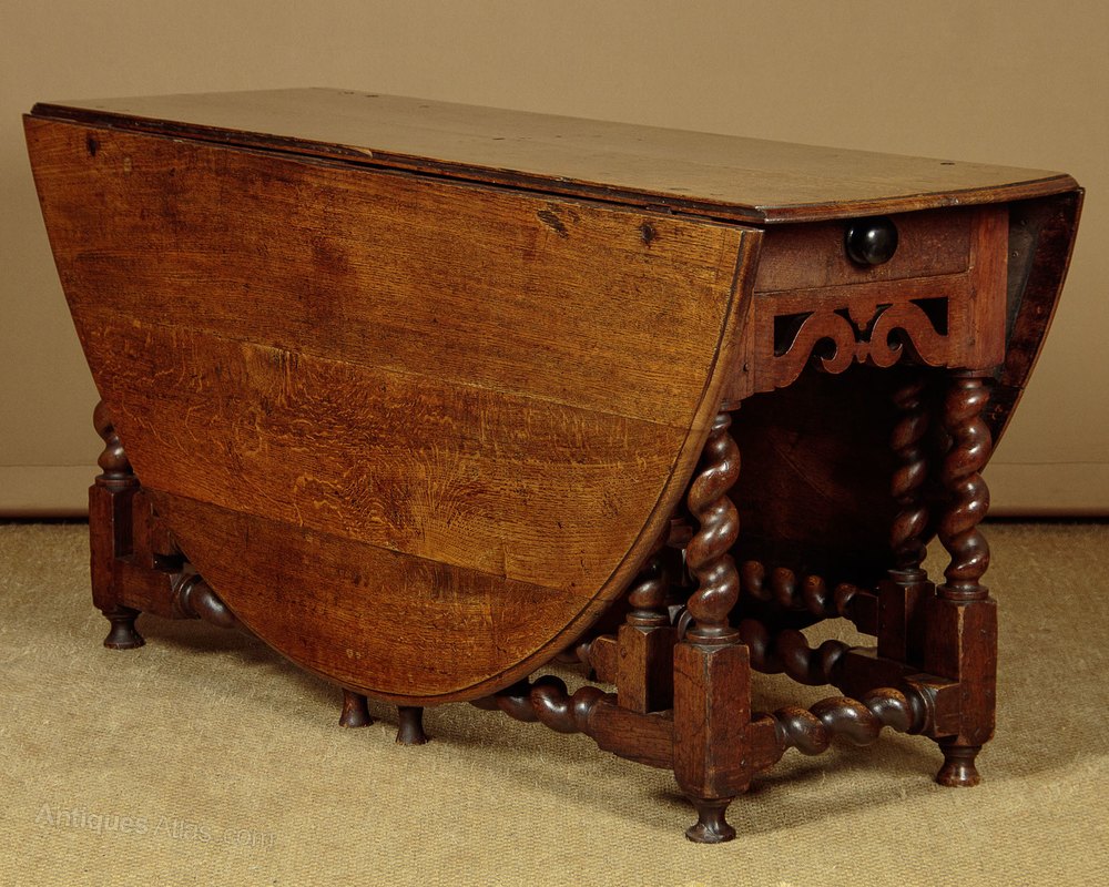 Large Oak Gateleg Dining Table C.1790 - Antiques Atlas