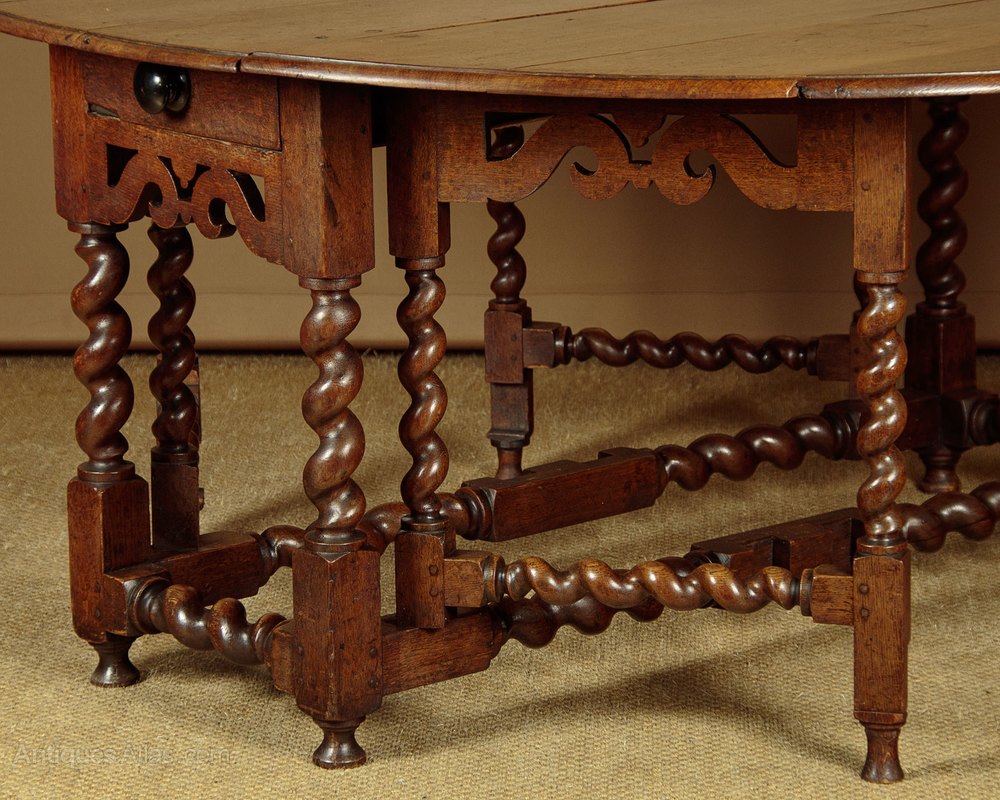 Large Oak Gateleg Dining Table C.1790 - Antiques Atlas