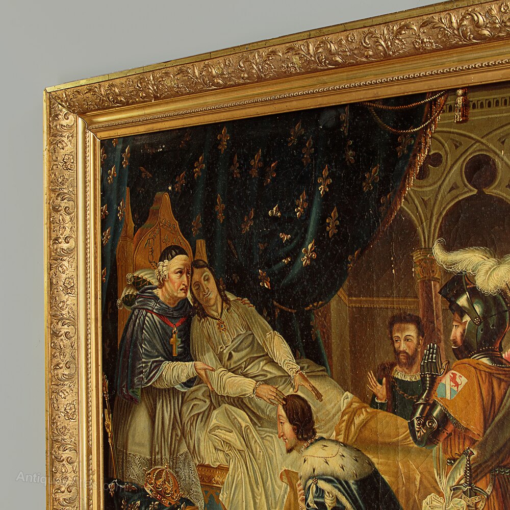 Antiques Atlas - Large Oil Painting The Death Of Louis XII C.1900 ...