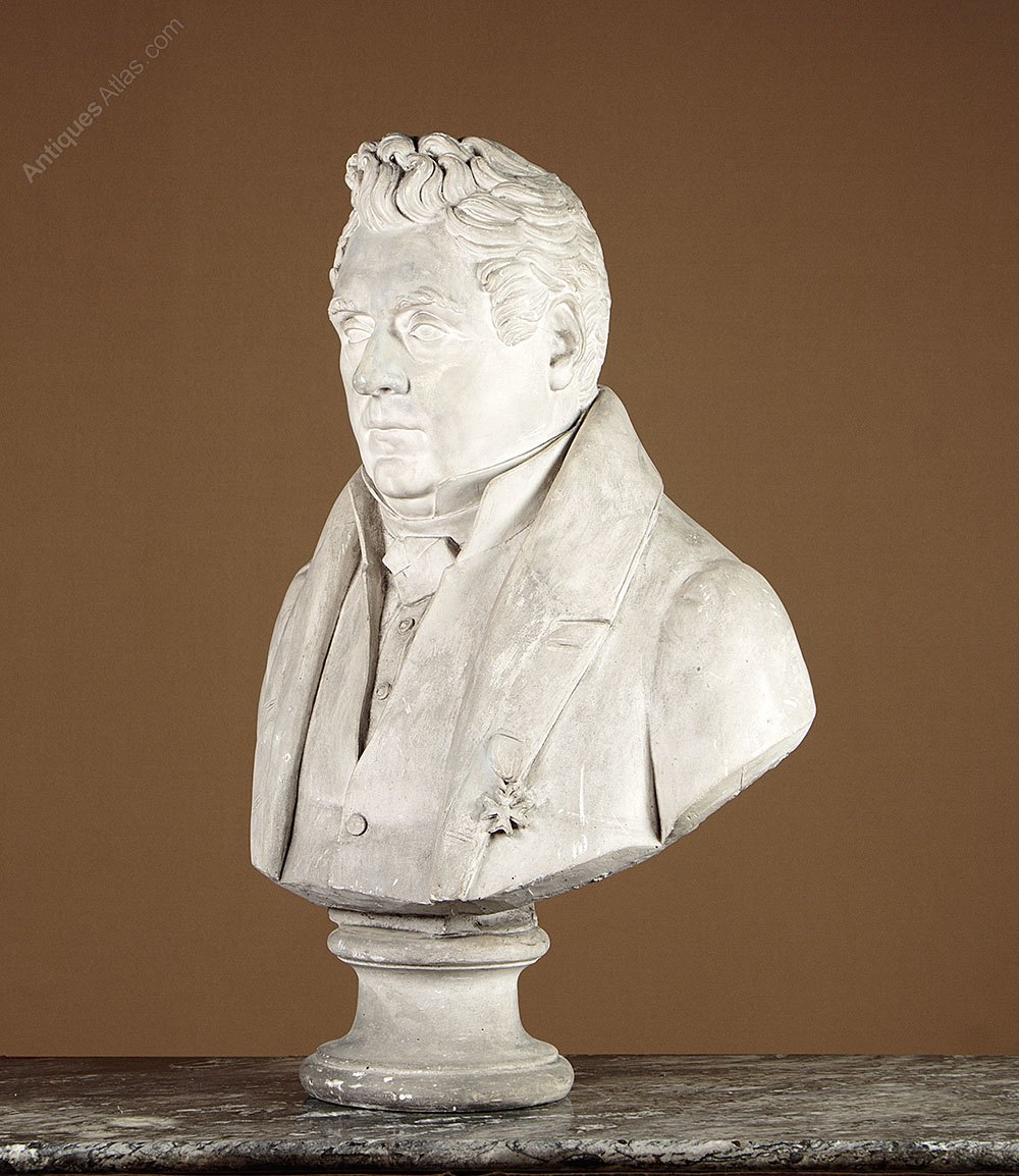 Antiques Atlas - Large Plaster Bust Of A Gentleman C.1890