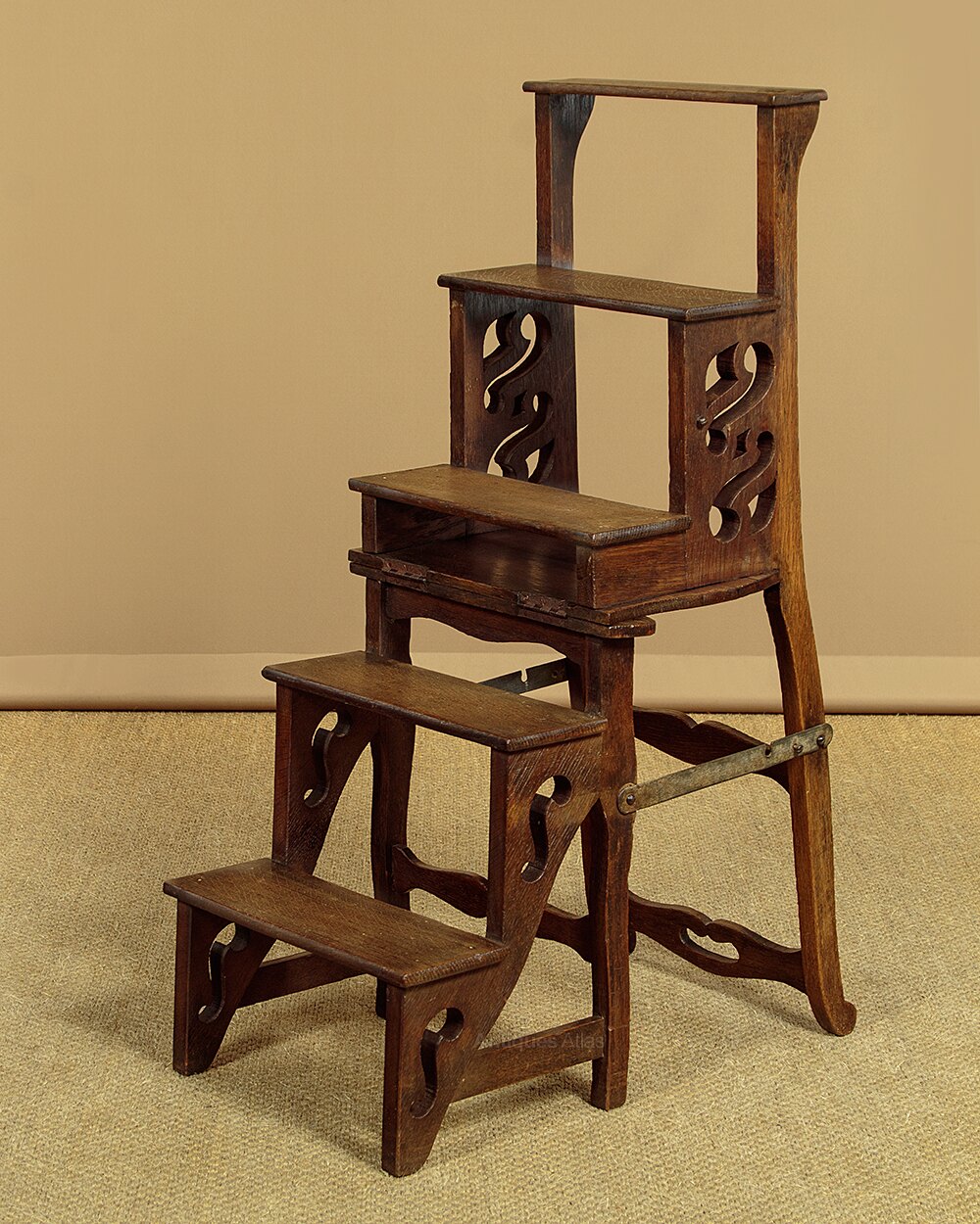 Metamorphic Library Steps & Side Chair C.1880 ac049a10969 / 37861 ...