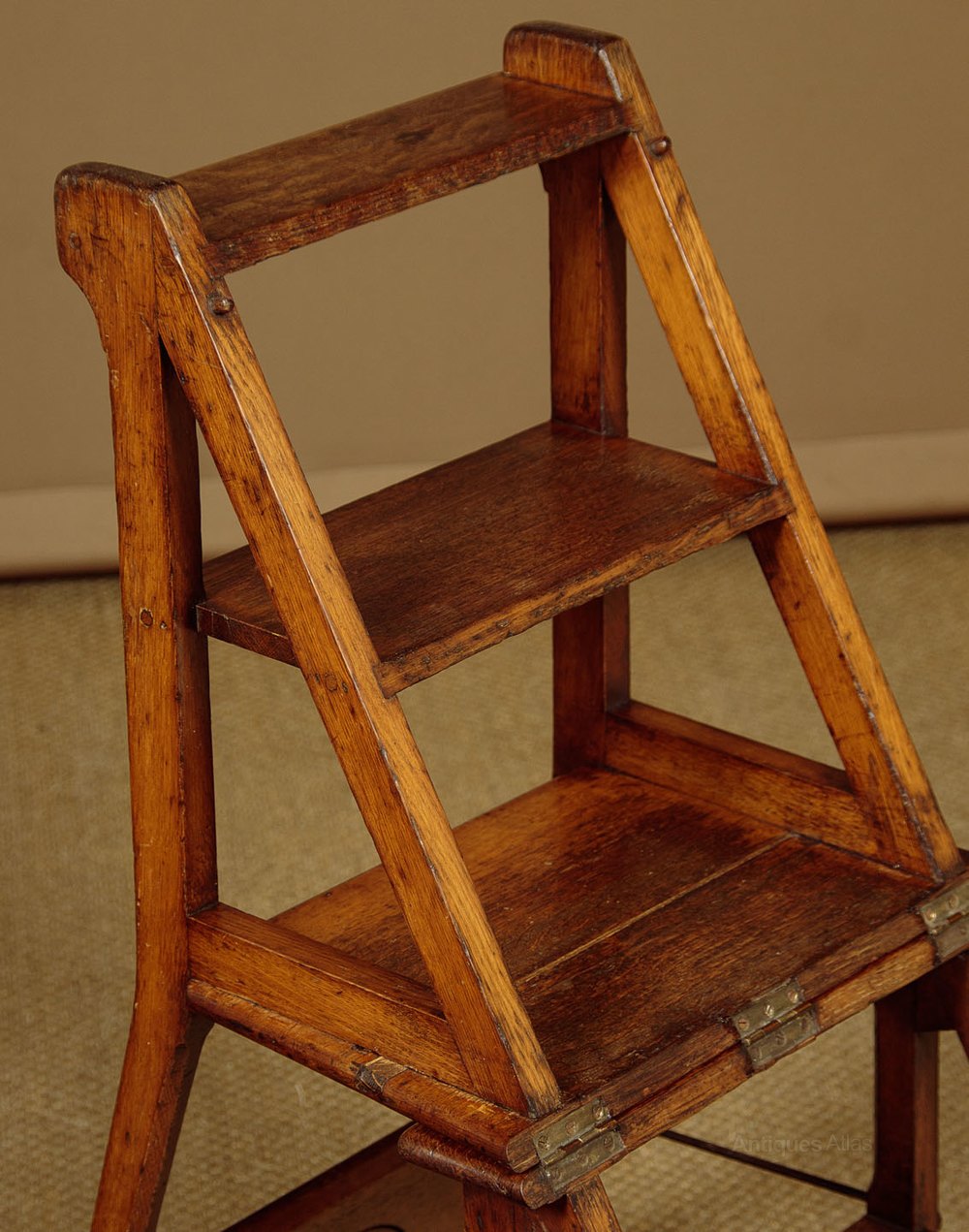 Metamorphic Oak Library Steps & Side Chair C.1880 ac049a8695 / 35901 ...