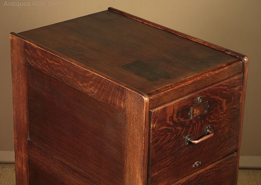 Oak Filing Cabinet C.1930. - Antiques Atlas