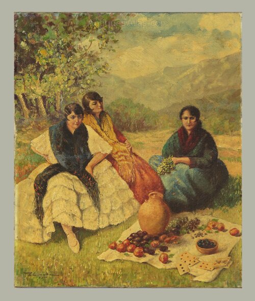 Antiques Atlas - Oil Painting Of Gypsy Women Dated 1941 ac049a11857