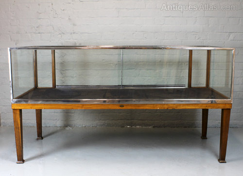 Pair Large Vintage Shop Display Cabinets. - Antiques Atlas