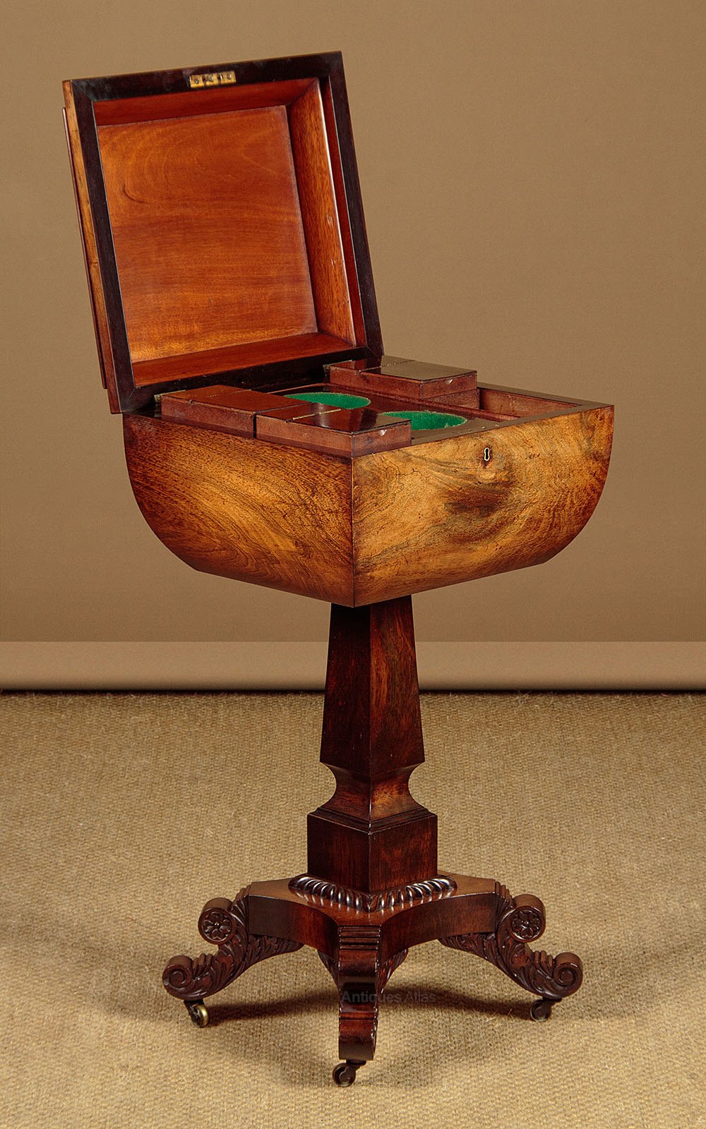 Antiques Atlas - Regency Rosewood Teapoy C.1830
