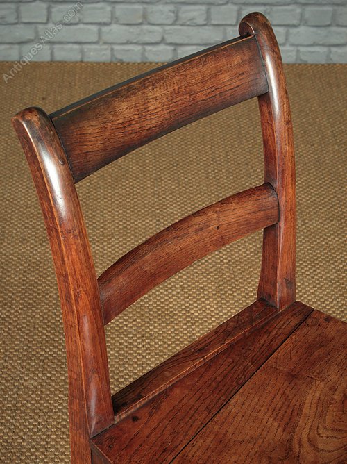 Set Of Four Welsh Oak Cottage Dining Chairs C.1850 - Antiques Atlas