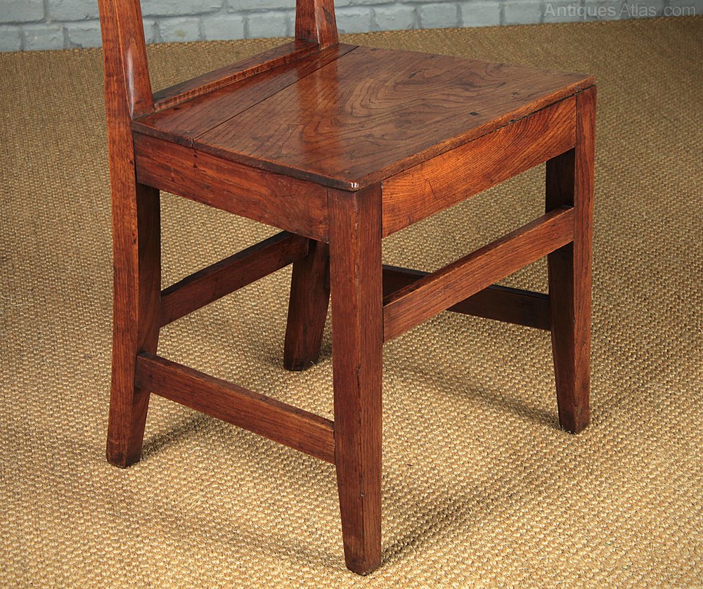 Set Of Four Welsh Oak Cottage Dining Chairs C.1850 - Antiques Atlas
