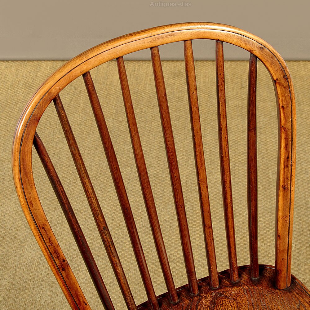 Set Of Four Yew And Elm Kitchen Chairs C.1860 ac049a11422 / 38288 ...