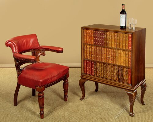 Antiques Atlas - Side Cabinet With Faux Bookcase Front C.1950 ...