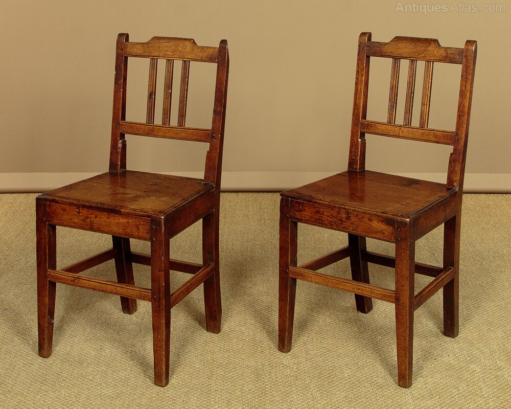 Six Welsh Oak Cottage Dining Chairs C.1840 ac049a10843 / 37786 ...