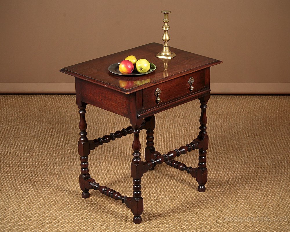 Small 17th.c. Style Oak Lowboy C.1900. ac049a6910 / 33749 - Antiques Atlas