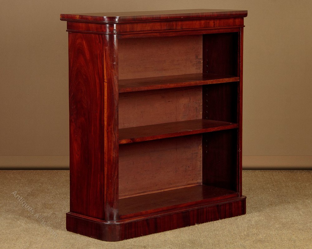 Small Mahogany Open Bookcase C.1880 - Antiques Atlas