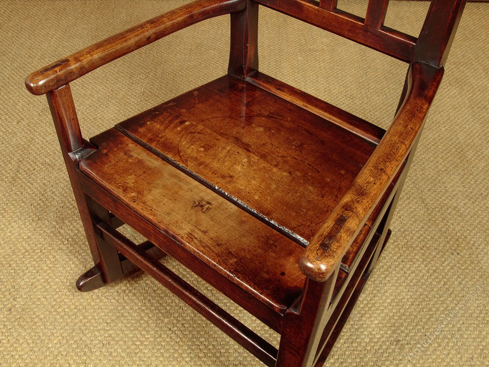 Small Welsh Fruitwood Rocking Chair C.1820 - Antiques Atlas