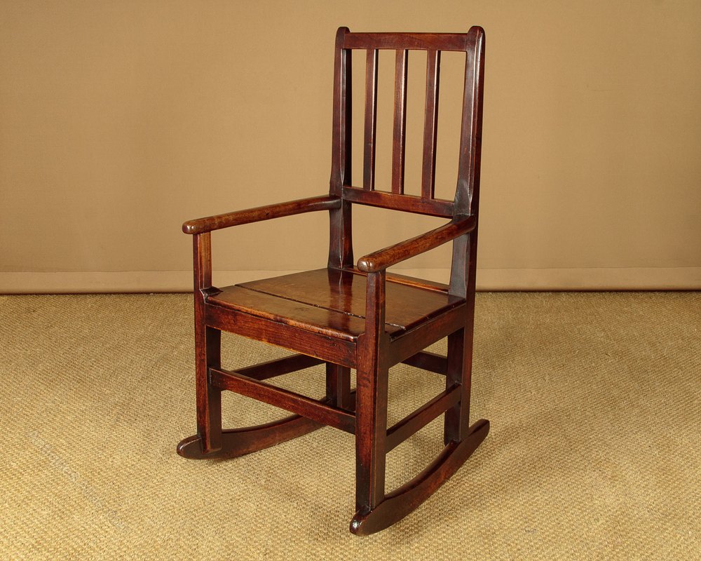 Small Welsh Fruitwood Rocking Chair C.1820 - Antiques Atlas