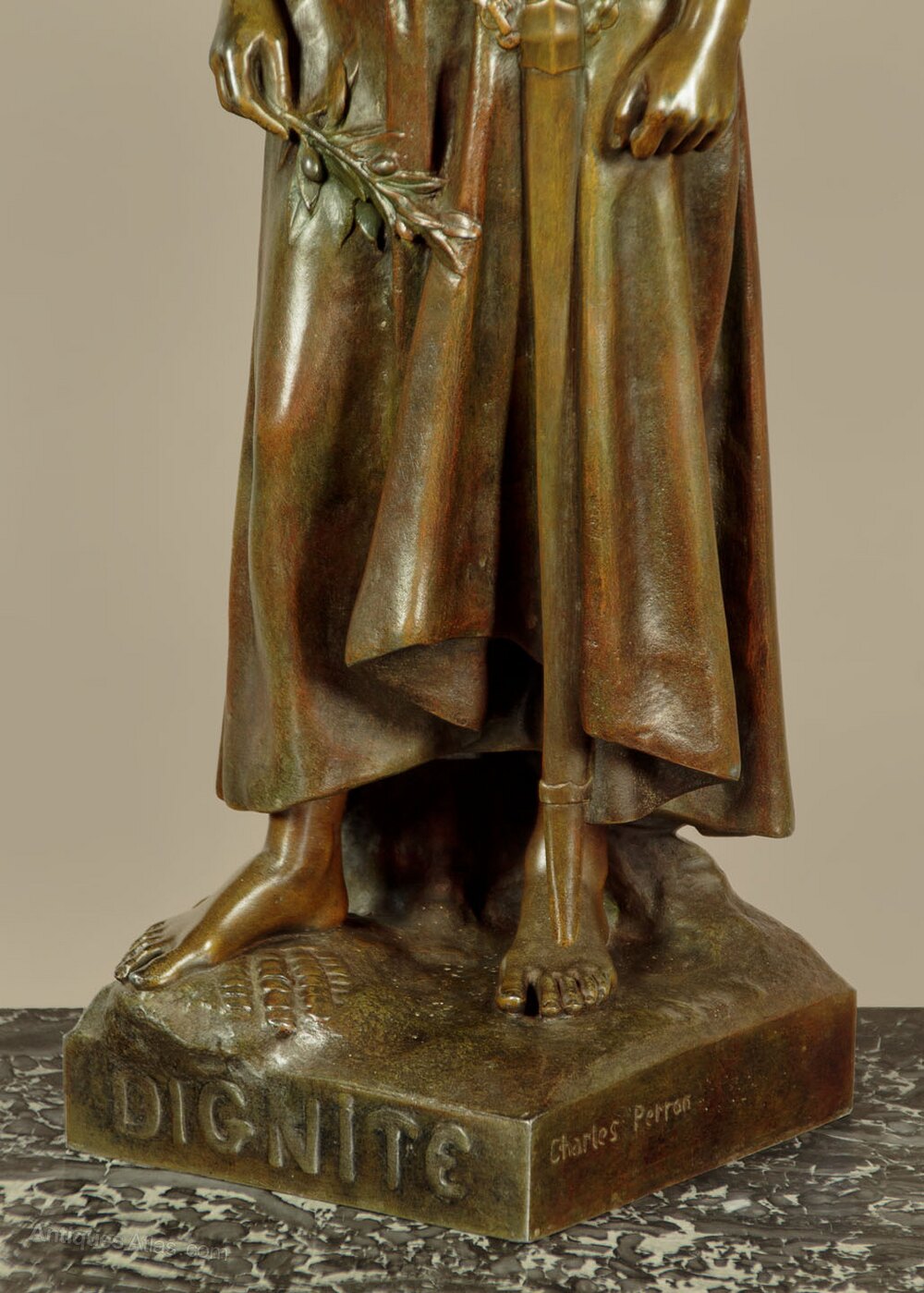 Antiques Atlas - Spelter Figure Of A Woman By Charles Perron C.1910 ...