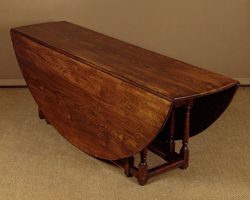 Very Large Oak Drop Leaf Table - Antiques Atlas