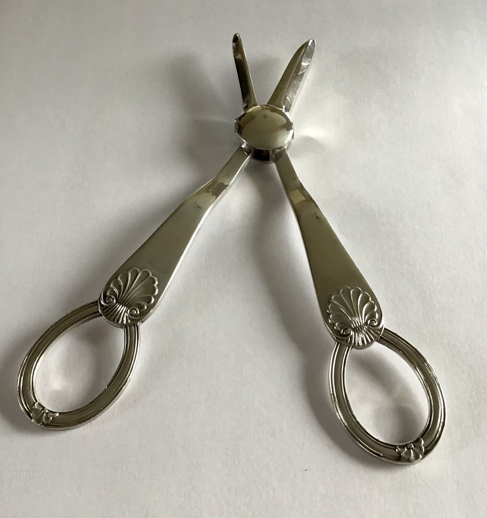 Antiques Atlas - Sheffield Silver Grape Scissors/Snips
