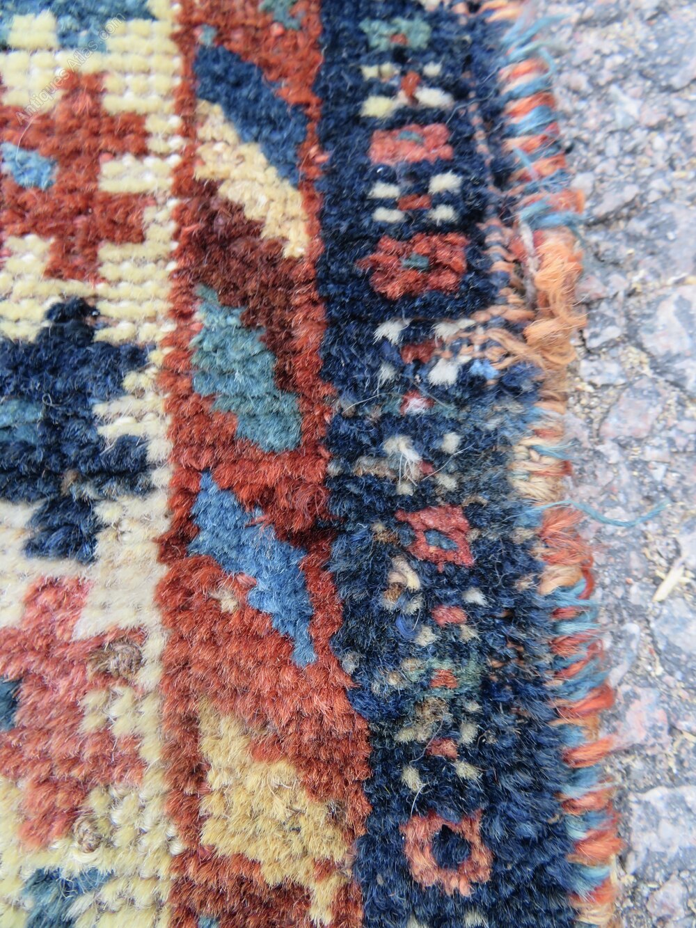 Antiques Atlas - Distressed Antique Khamseh Arab Tribal Rug. 150cm ...