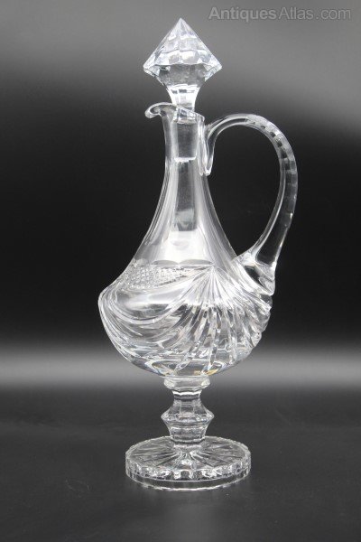 Antiques Atlas - French Glass Crystal Ewer, Cristallerie Lorraine