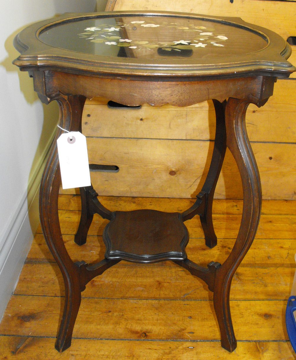 Antique Pietra Dura Table With 16 3/4 - Antiques Atlas