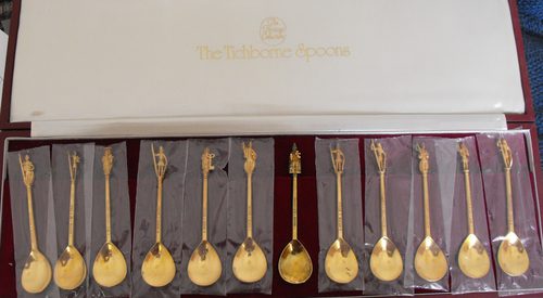 Antiques Atlas - Vintage Set Of 12 Solid Silver Tichborne Spoons as329a016