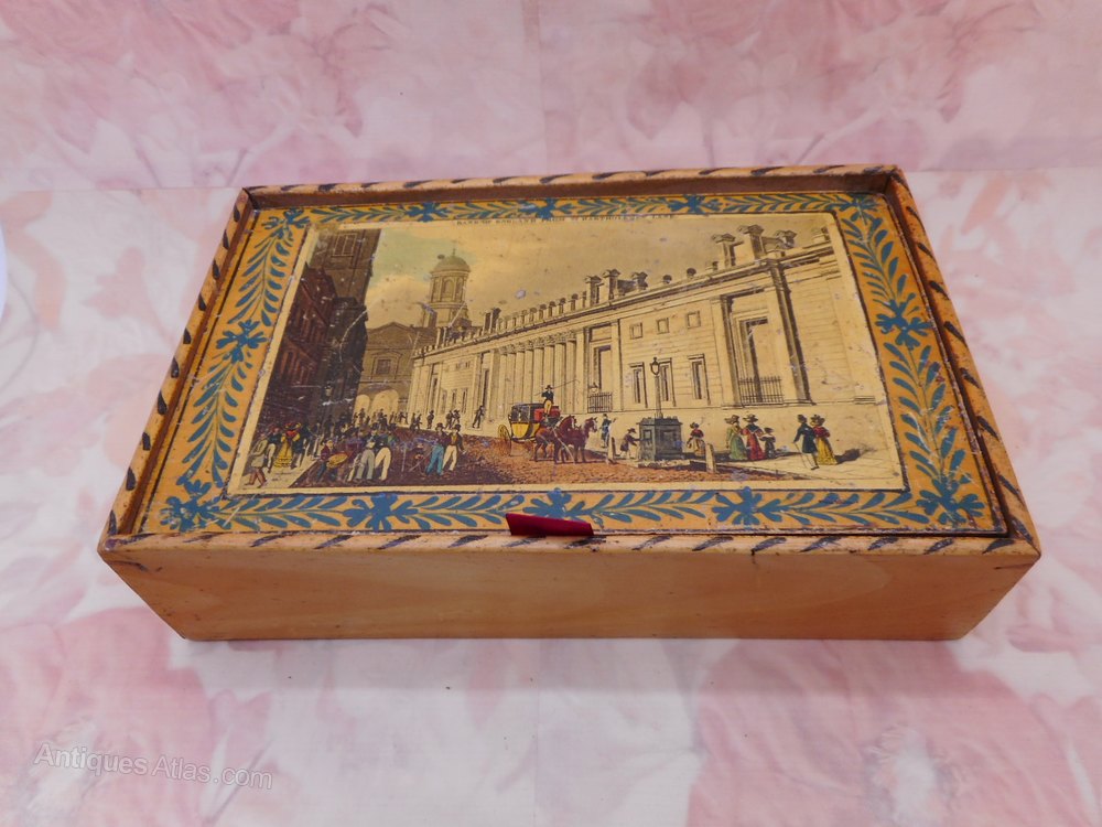 Antiques Atlas - A Georgian Box Depicting The Bank Of England. 1830