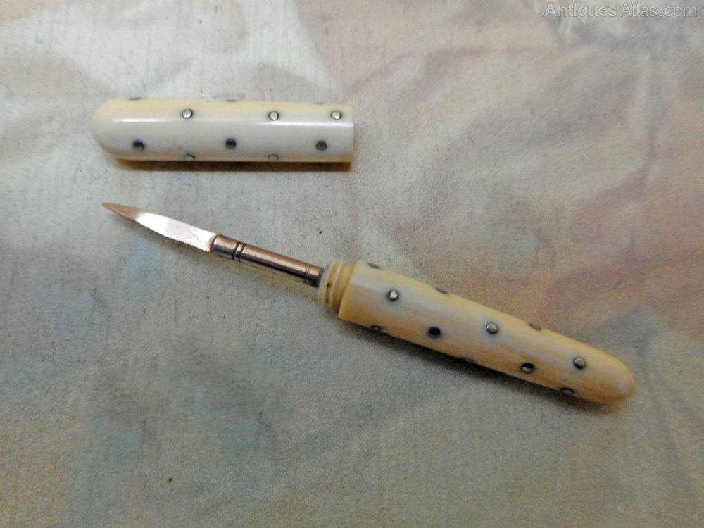 Antiques Atlas - An Ivory Toothpick With Silver Inlay. C 1830