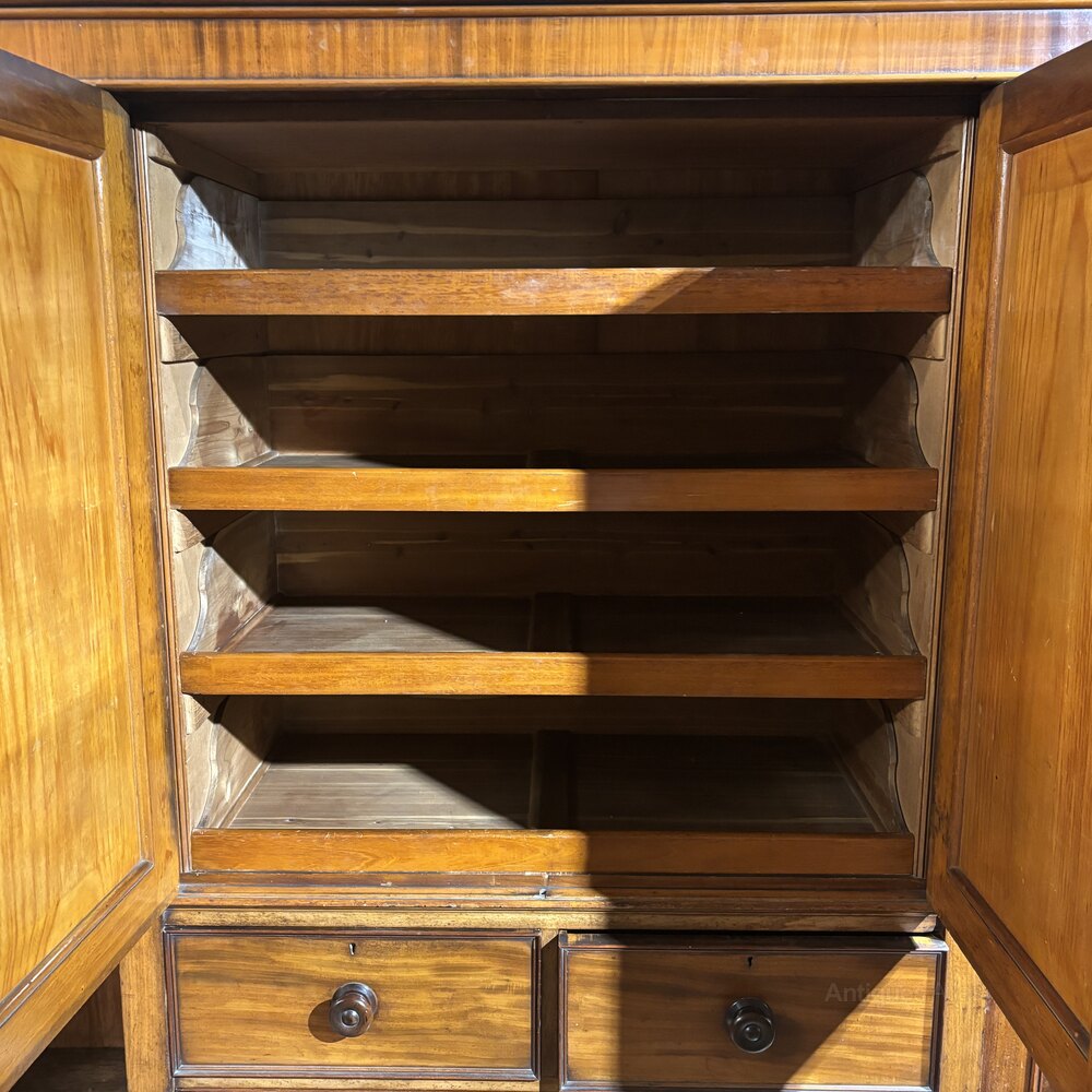 Antique Mahogany Linen Press Housekeeper's Cu as876a1311 - Antiques Atlas