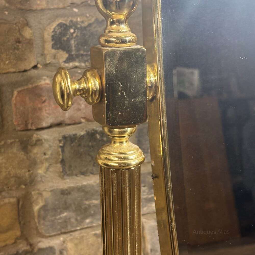 Antiques Atlas - Early 1970s Hollywood Regency Brass Cheval Mirror ...