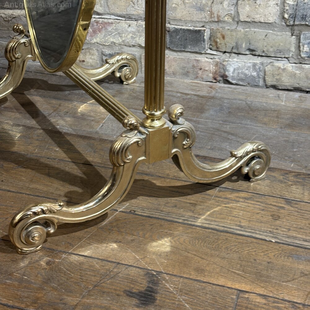 Antiques Atlas - Early 1970s Hollywood Regency Brass Cheval Mirror ...