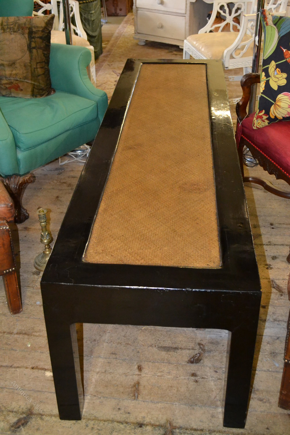 Ebonised Long Low Table/Seating - Antiques Atlas