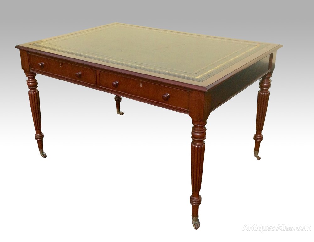 Mahogany Antique Library Table - Antiques Atlas