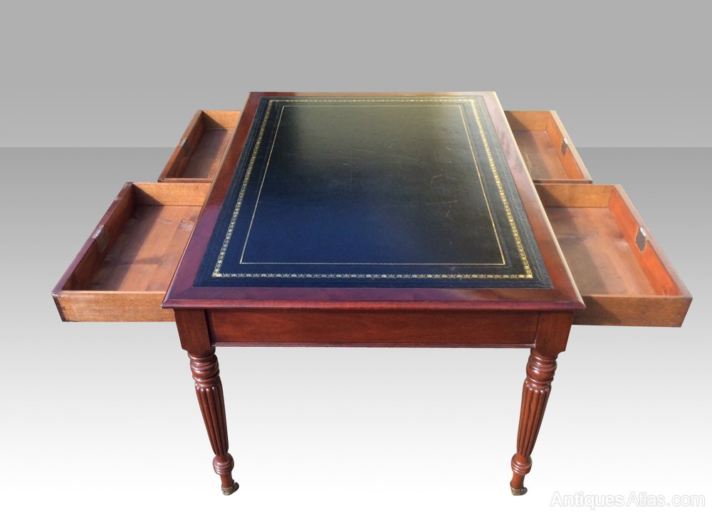 Mahogany Antique Library Table - Antiques Atlas
