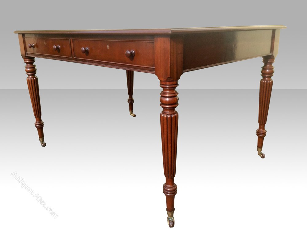 Mahogany Antique Library Table - Antiques Atlas