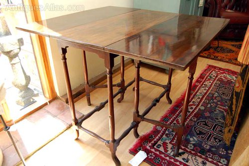 George III Mahogany Spider Leg Drop Leaf Table - Antiques Atlas