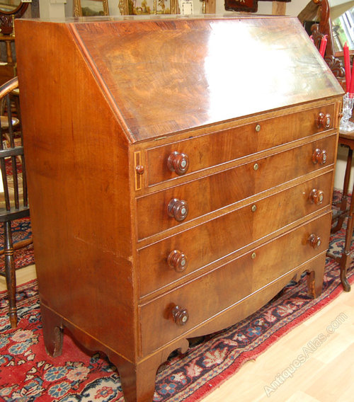 Victorian Bureau, In Mahogany - Antiques Atlas