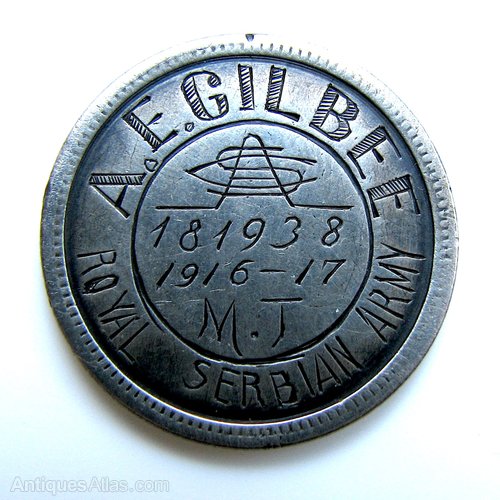 Antiques Atlas - 1916 Corp Albert Gilbee WWI WW1 Trench Art Token